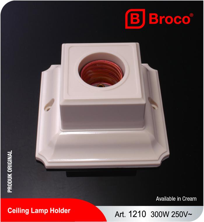 Jual Broco Fitting Tempel Segi 1210 E27 Standar Ceiling Lamp Holder ...