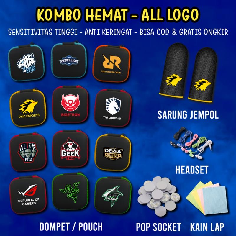 POUCH ALL LOGO | DOMPET MINI BOX PENYIMPANAN SARUNG TANGAN JEMPOL ...