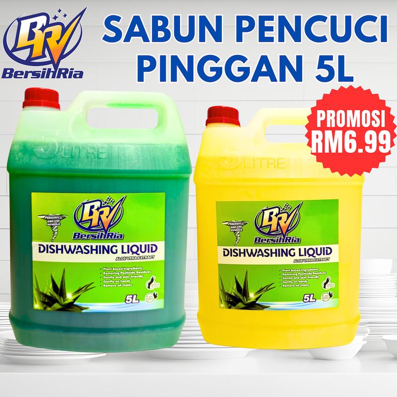 BersihRia Sabun Pencuci Pinggan 5L Kebersihan Maksimum - TikTok Shop ...