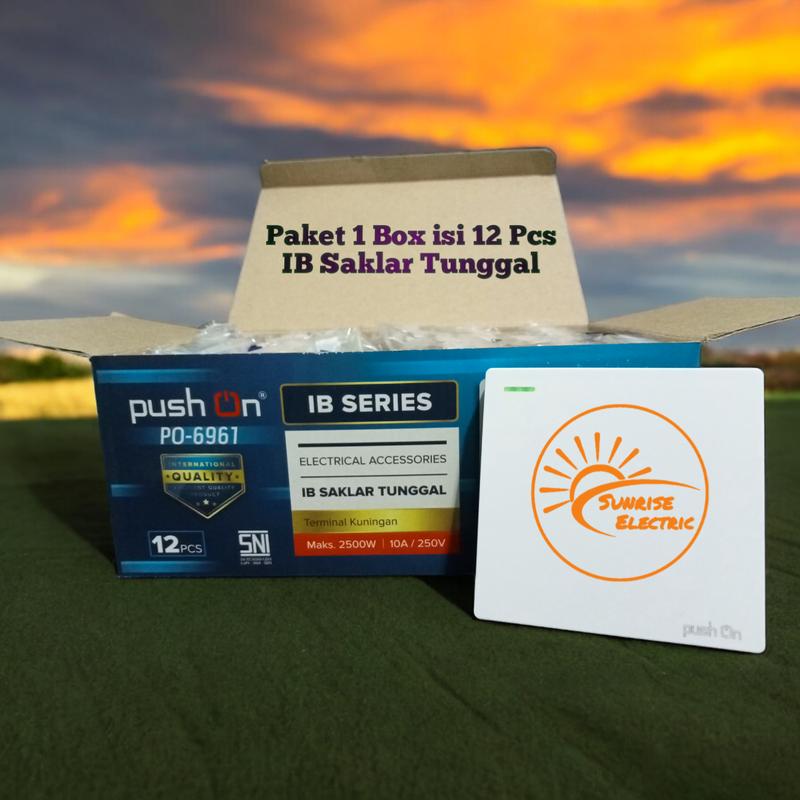 Paket 1 Box isi 12 Pcs Push On Saklar Tunggal Premium IB Series - Shop ...