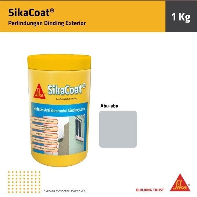 Jual SikaCoat Plus Pelapis Anti Bocor Elastis Dinding Tembok Luar 1 Kg ...