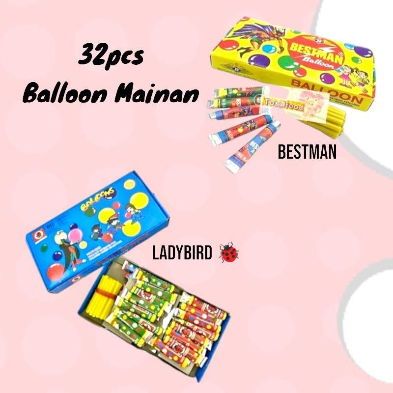 【Mainan】 32pcs Ladybird /Bestmen Brand Blowing Balloons - Children ...