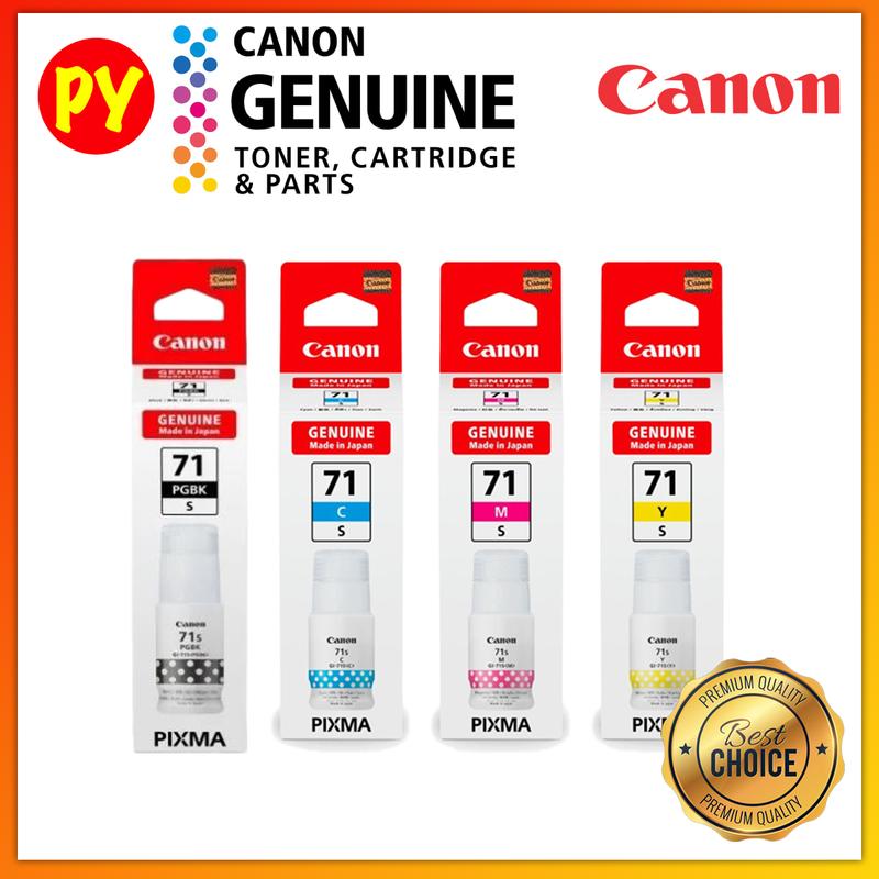 Canon GI-71 | GI-71S Bottle Ink Black Cyan Magenta Yellow GI71S ...
