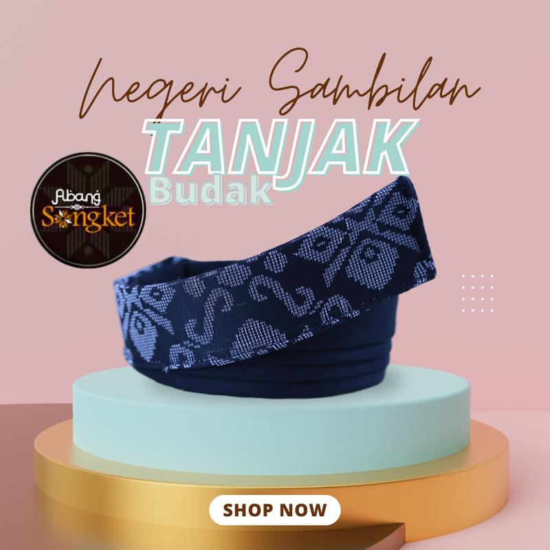 Negeri Sembilan Tanjak Kosong Depan Songket Warna Hitam Budak - TikTok ...