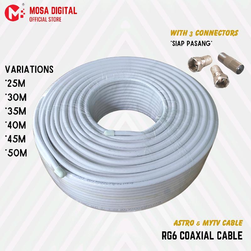 RG6 Coaxial Cable Kabel Astro Mytv Antena Antenna Digital Satellite ...