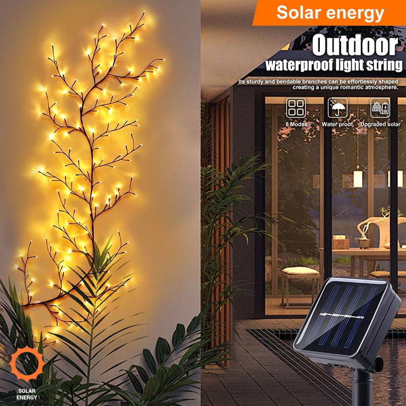 OSIDEN LED branches and rattan lights solar lanterns room bedroom ...