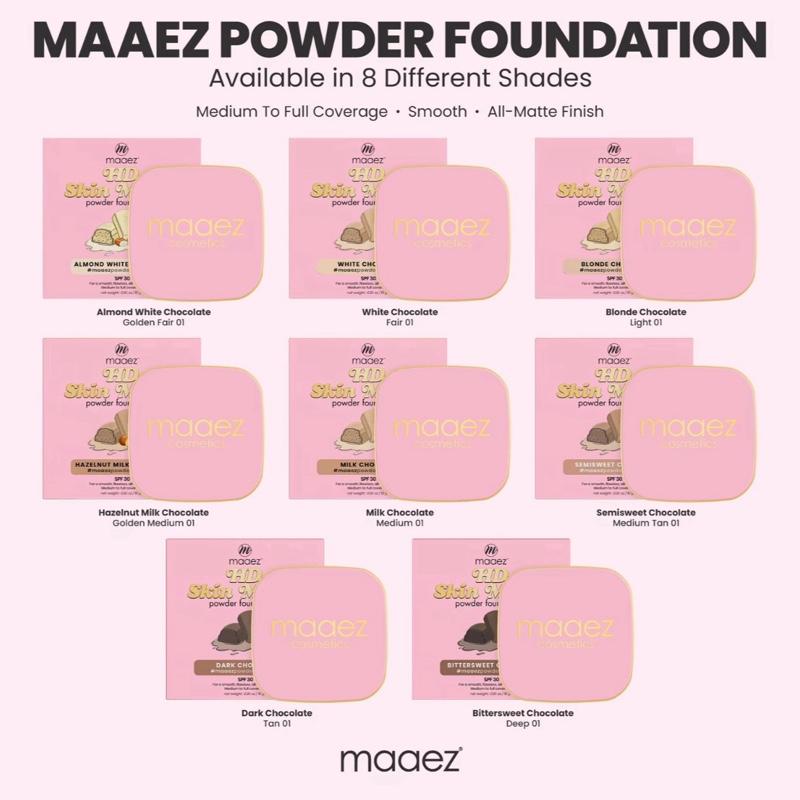 Maaez HD Skin Matte Powder Foundation – SPF 30 Compact & Setting ...