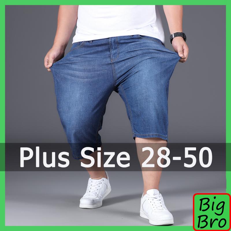Men's Short Jeans Plus Size Denim Break Slack Summer Shorts 45-150kg ...