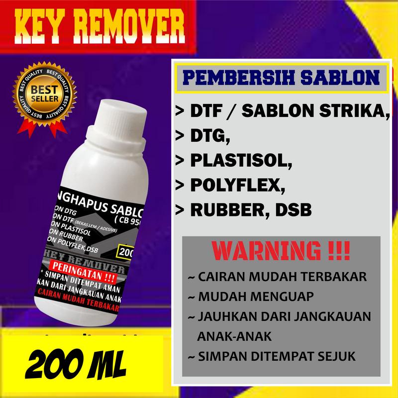 (200ml) KEY REMOVER / CAIRAN PEMBERSIH SABLON / CAIRAN PENGHAPUS - Shop ...