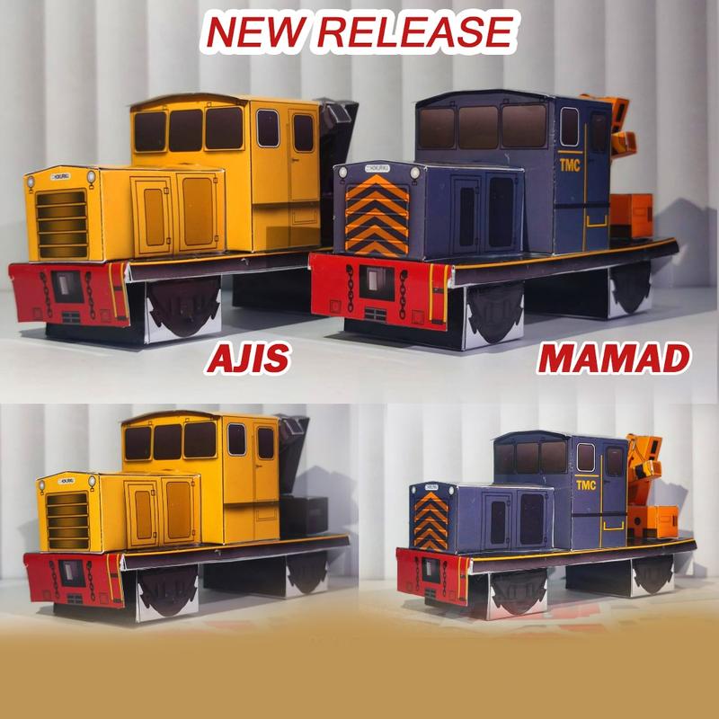 Papercraft Lokomotif Dan Kereta Thole Lan Sri Skala 1:55 | Iman Zto ...