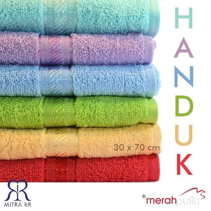 MitraRR Handuk Merah Putih Kecil 70x30 Terry Palmer Handuk Olahraga ...