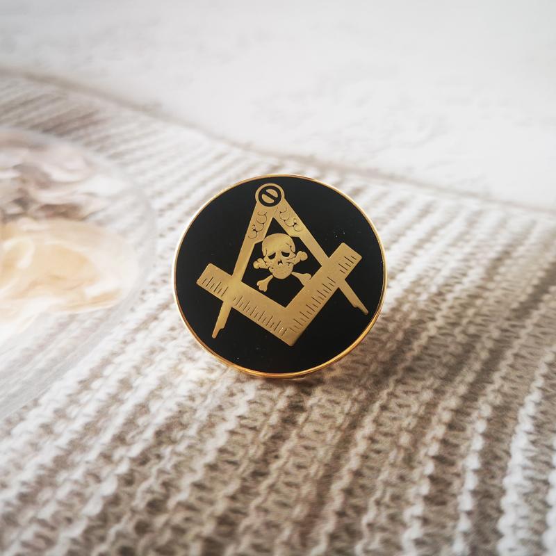 Masonic Lapel Pins Freemasonry Badge Mason Freemason skull BLM12 ...