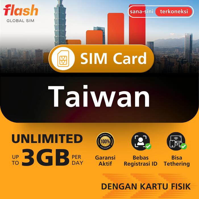 Jual Flash SIM Card Taiwan Unlimited Data (Kartu Perdana Taiwan ...