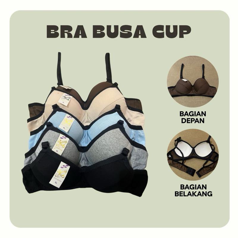 Bra Bh Busa Cup Polos Tanpa Kawat Bra Wanita Dewasa Katun Polos Lembut ...