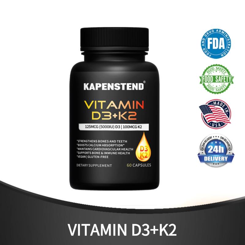KAPENSTEND Kapsul Vitamin D3 K2, Formula Kesehatan Otot dan Kekebalan ...