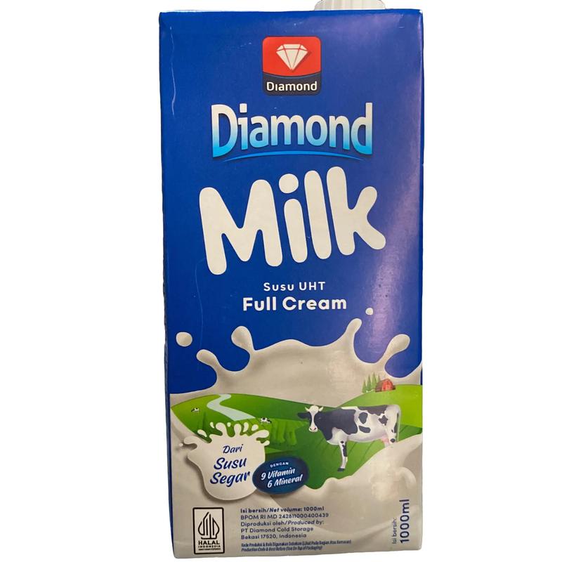 Susu UHT Diamond Full Cream Berat Bersih 1 Kg Milk Minuman - Shop ...