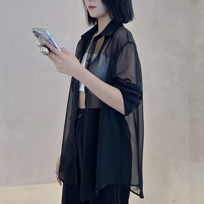 Chiffon Shirt and Sun-Proof Clothing Summer Trendy Hot Sun Protection ...