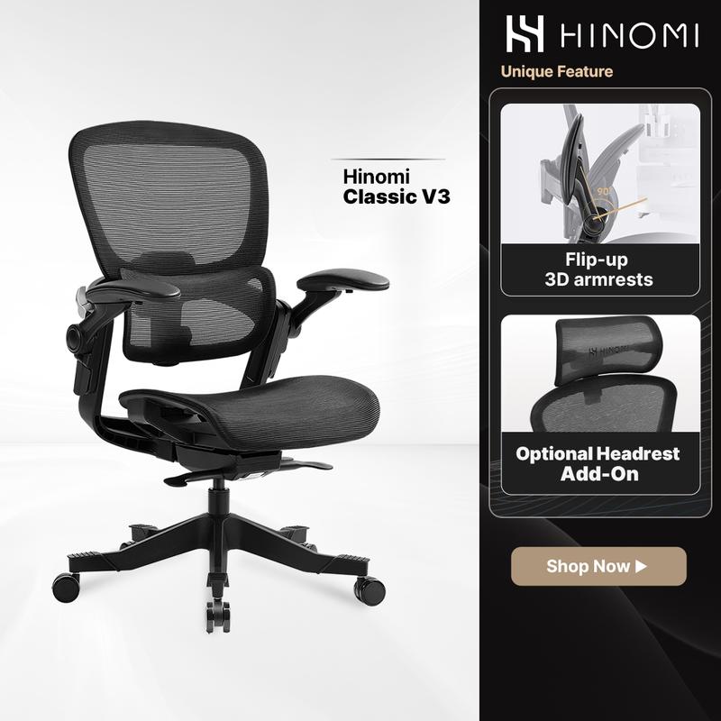 Hinomi H1 Classic V3 Ergonomic Home Office Chair | Gaming Chair ...