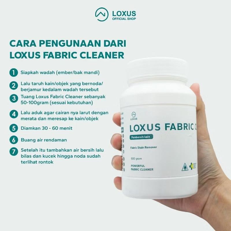 LOXUS Pembersih Noda Baju Kain Sarung Bantal 200G/ 500G/ 1kg Deterjen ...