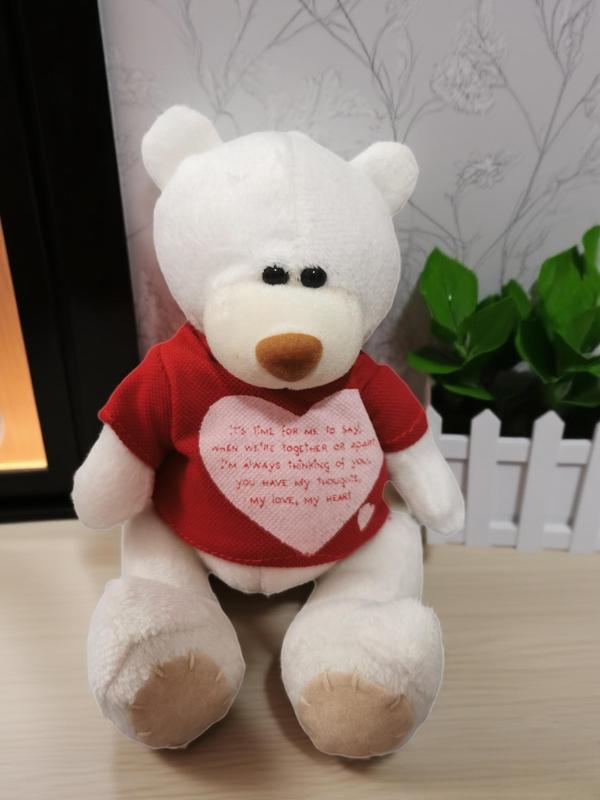 White Bear with Message Shirt – Soft Plush Toy Stuffed Animal - TikTok ...