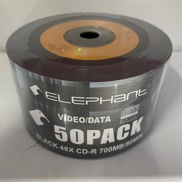 ELEPHANT BLACK CDR DISC 80MIN 48X 700MB FOR Audio/VIDEO AND DATA ...