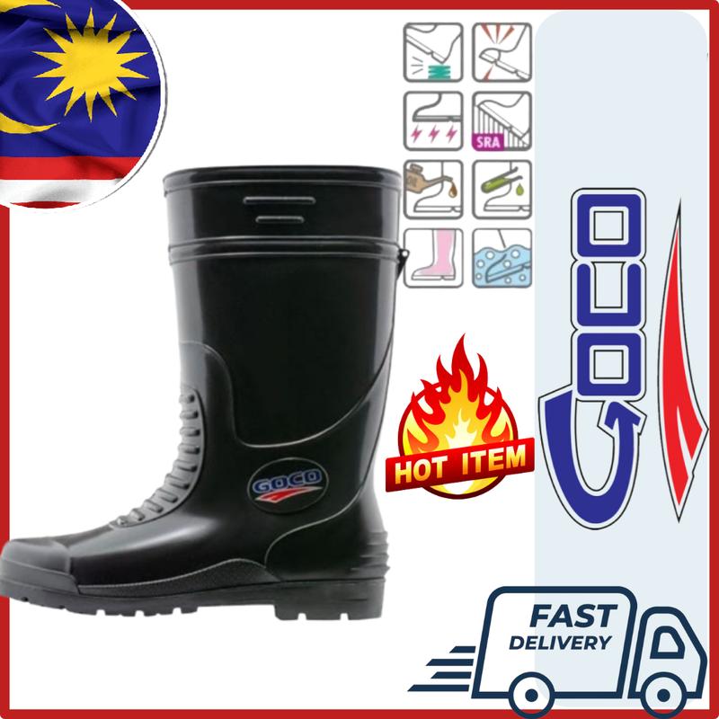 goco Kasut Kerja Getah Anti Slip Pasar Kebun Dengan Fabrik Lining ...