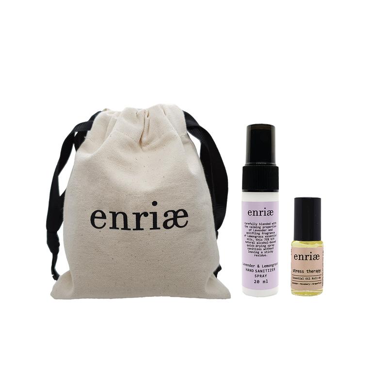 Enriae Relaxing 20ml Spray & Roll-On Gift Set - Lavender & Lemongrass ...