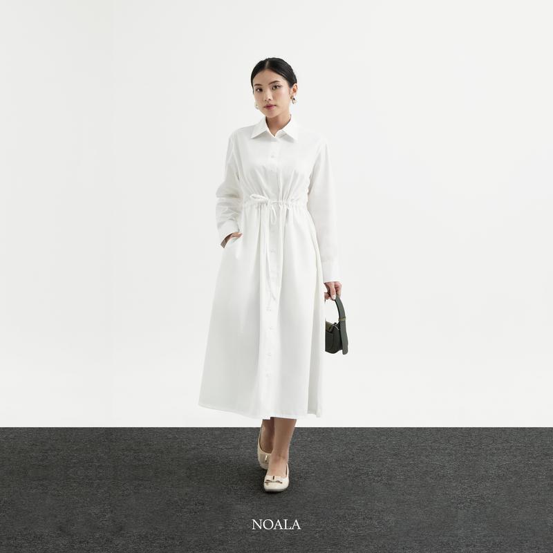 NOALA - Cotton Long Sleeve Shirt Dress | Kemeja Outer Wanita - Shop ...