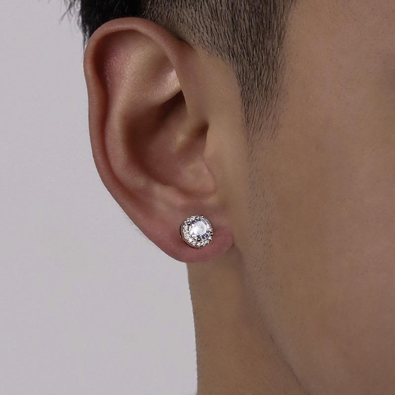Men's Simple Round Earrings Classic Minimalist Earrings Vintage ...