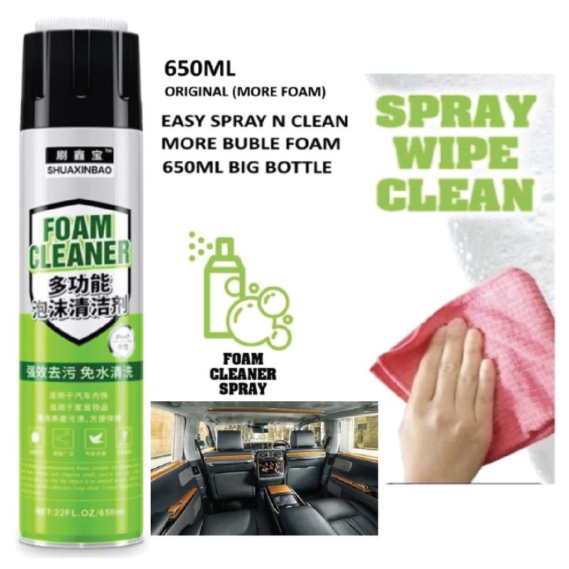 Multi-Purpose Foam Cleaner 650ml With Head Brush Pencuci Serbaguna ...