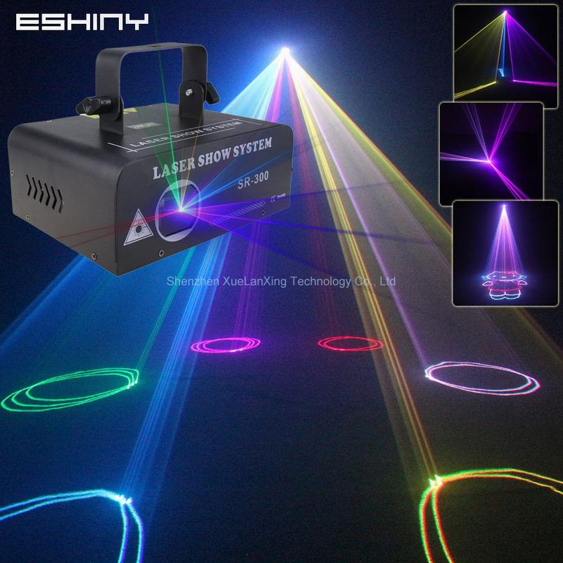 ESHINY Animation RGB Laser Lines Beam Stage Light Pattern Projector ...