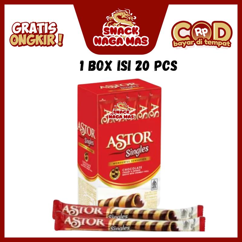 ASTOR SINGLE COKLAT BOX [1 BOS ISI 20 PCS] Makanan Cemilan - Shop ...
