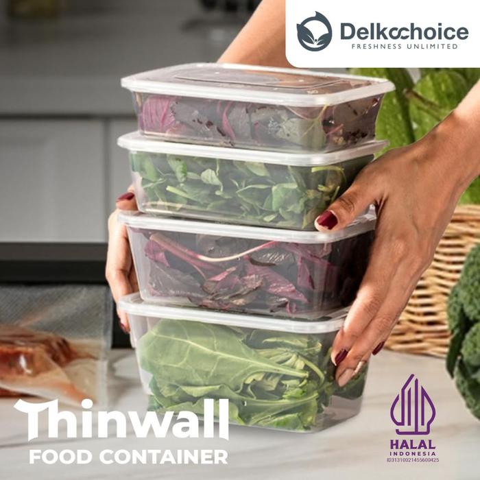 Jual Thinwall Kotak Makan Plastik Food Countainer Mika Bento Rectangle ...