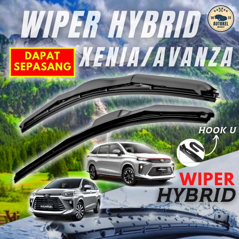 1 Set Wiper Mobil Hybrid Blade Xenia Avanza Veloz 1 Karet Motorcycle ...