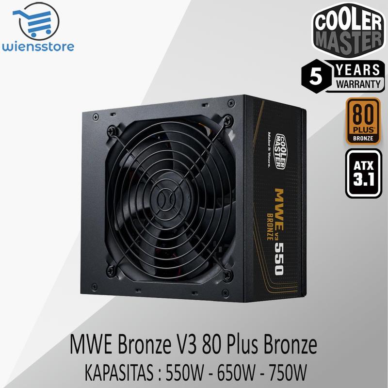 Cooler Master MWE Bronze V3 80 Plus Bronze MWE Bronze 550 V3 550W | MWE ...