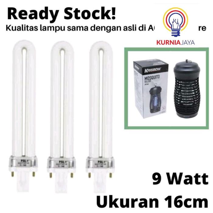 Jual UV Light Black Light 9 Watt 2 Pin Refill Lampu Ultraviolet ...