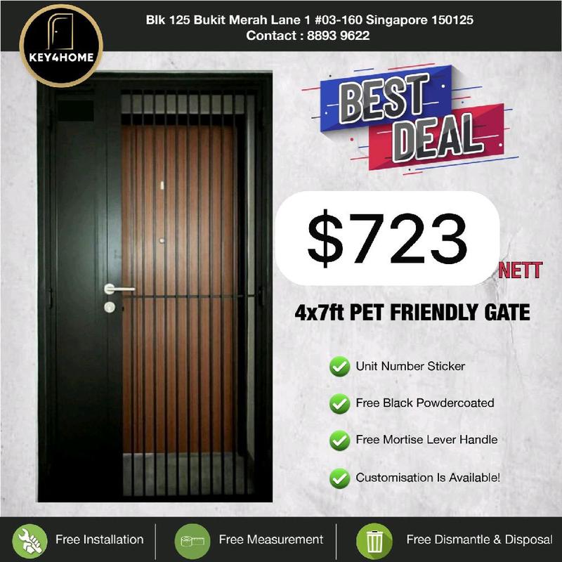 Size 4x7 Modern Pet Friendly Gate - TikTok Shop Singapore