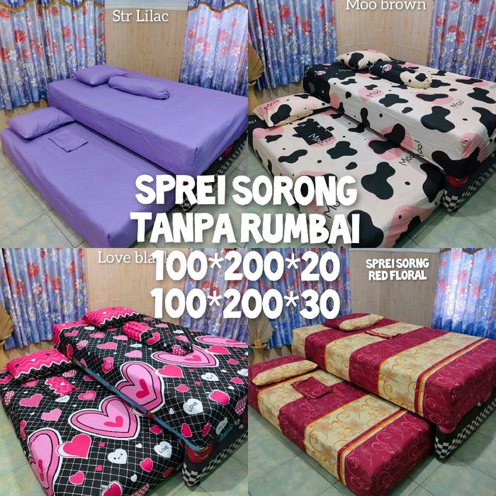 Jual Sprei sorong 100*200 tinggi 30 tanpa rumbai/sprei sorong tanpa ...
