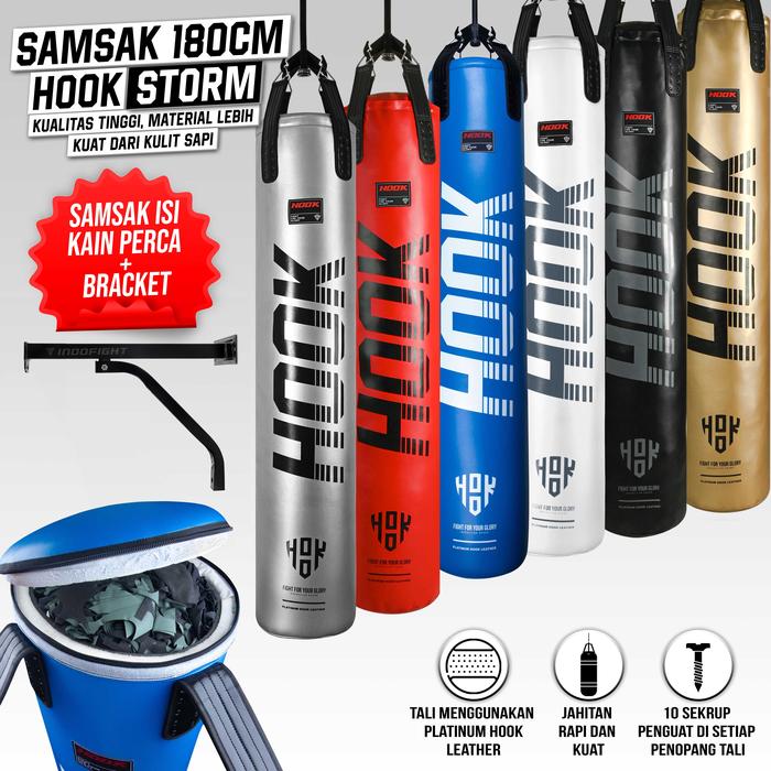 Jual Samsak Gantung 180cm Hook Sansak Tinju Muay Thai Punching Bag ...