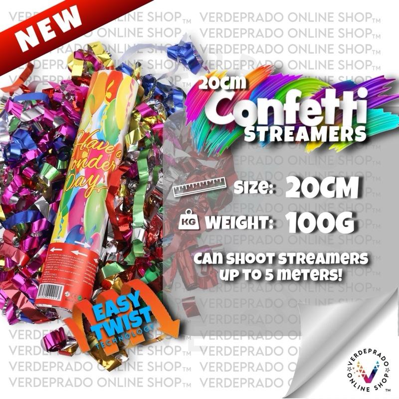 20CM Metallic Confetti Streamers Poppers - TikTok Shop Philippines