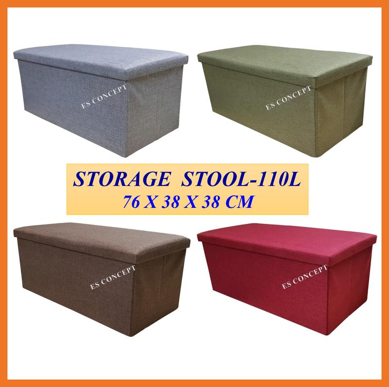 Storage Stool Sofa Storage Box Collapsible Storage Stool Foldable ...
