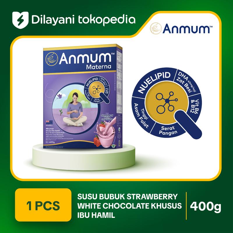 Anmum Materna Susu Bubuk Strawberry White Choco 400g - Susu Ibu - Shop ...
