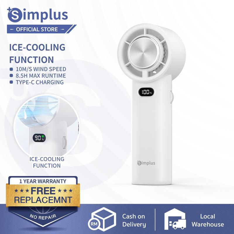 Simplus Mini Handheld Fan 4000mAh Power Bank Ice-cooling Function - TikTok Shop Malaysia