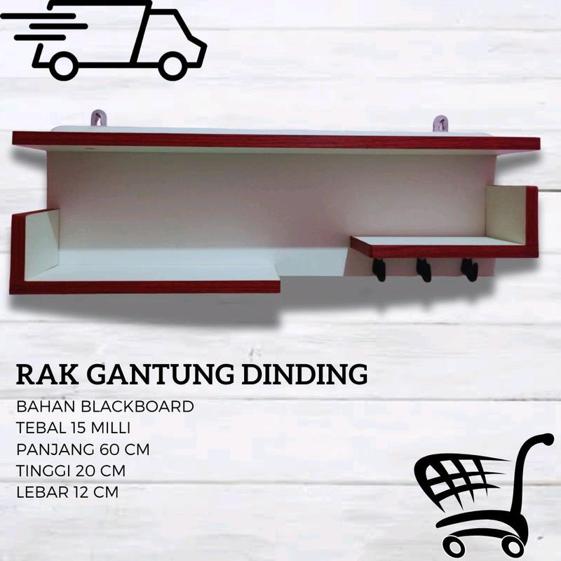 RAK DINDING MINIMALIS L MAROON - Shop | Tokopedia
