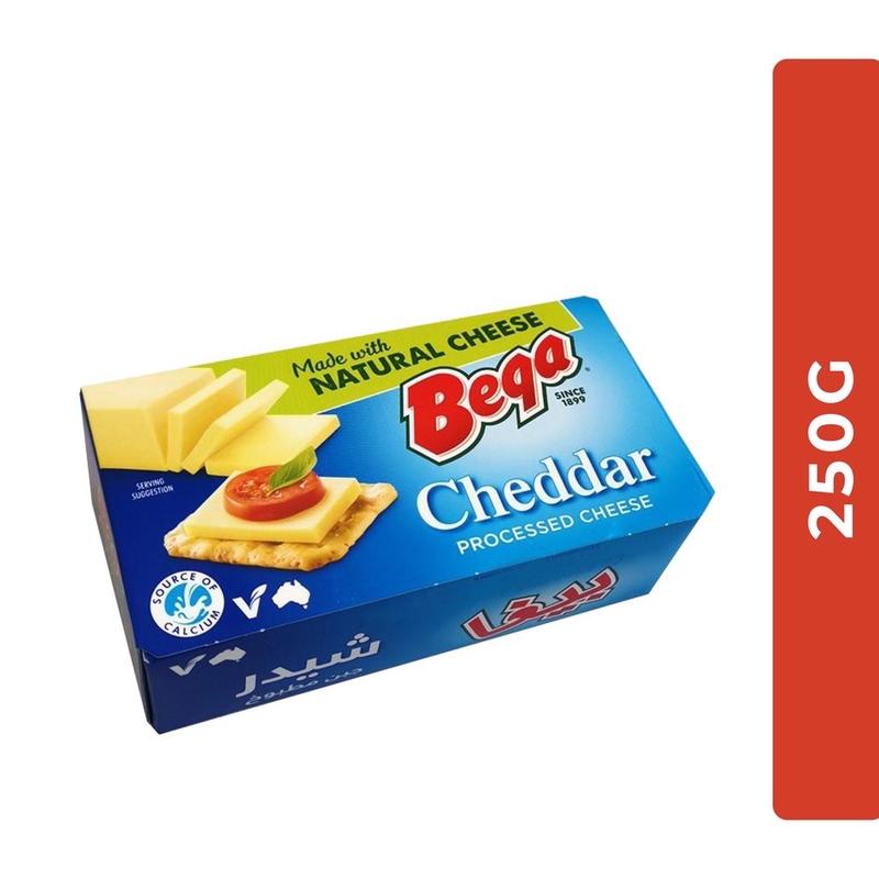 BEGA CHEDDAR CHEESE PROCESSED BLOCK/KEJU CHEDDAR 250G - TikTok Shop ...