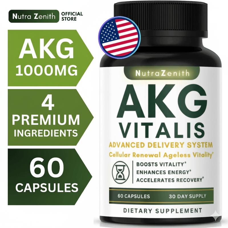 AKG Anti-Aging & Energy Boost Supplement with Vitamin B6, Vitamin C & L ...