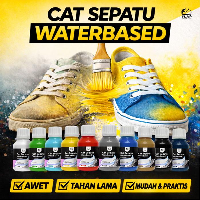 Promo Flap Shoes Care - Cat Sepatu Waterbased Tas Topi Canvas Kanvas ...