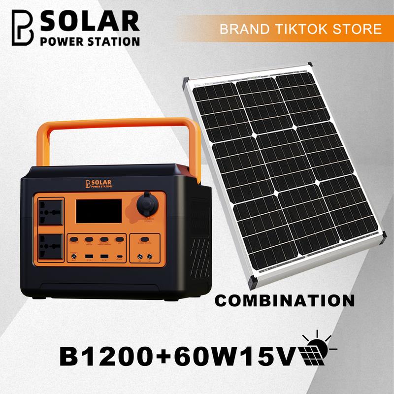 PB Solar Power Station 220v~250v 1200W 1024Wh Original Solar - Shop ...