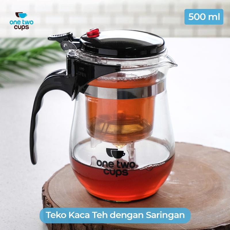 Teko Kaca Teh Kopi Pitcher dengan Saringan 500ml - TP-757 - Transparent ...