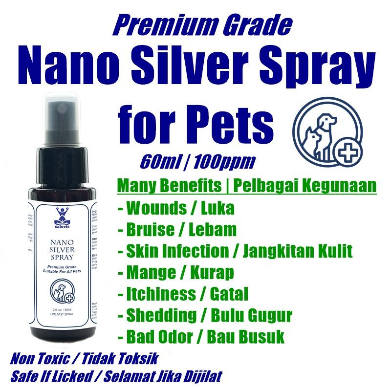 Nano Silver Spray for Pets / Semburan Air Nano Perak Untuk Kucing ...